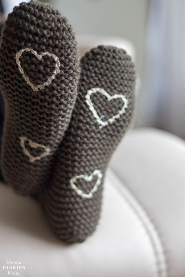 DIY kostenlose Strickanleitung | Selbstgestrickte Hausschuhe
